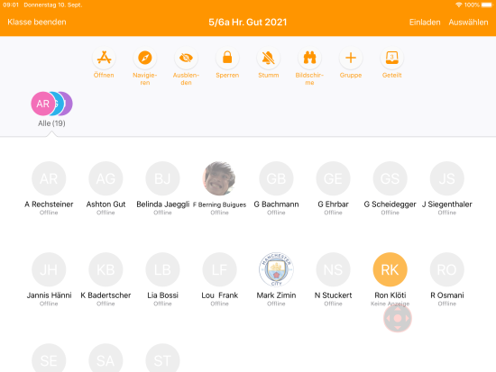 Classroom App - Klasse einrichten und Schüler-Geräte einbinden [Wiki der Schule Hedingen]